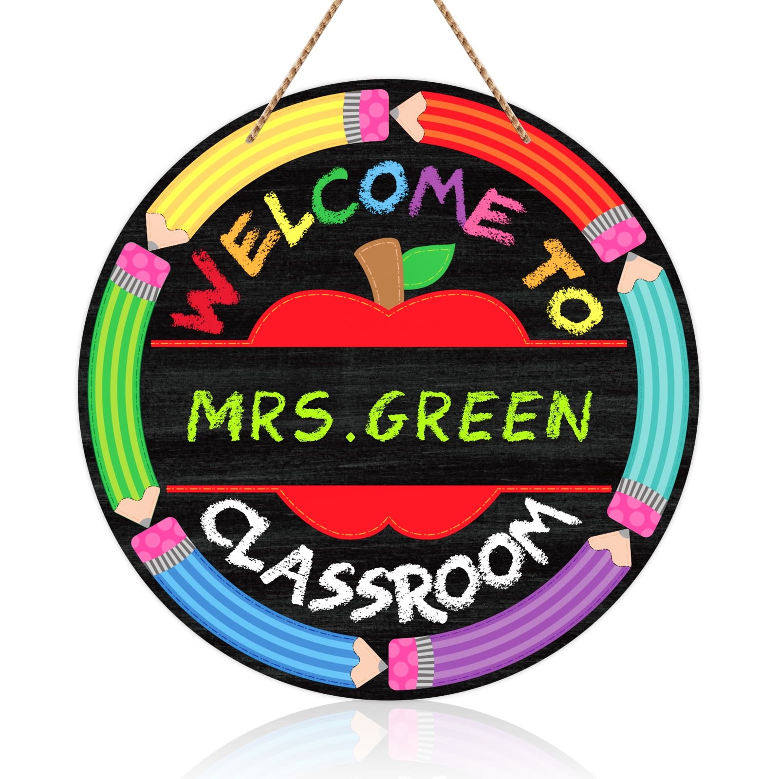 WaaHome Welcome Sign for Classroom Door Decorations Personalized ...