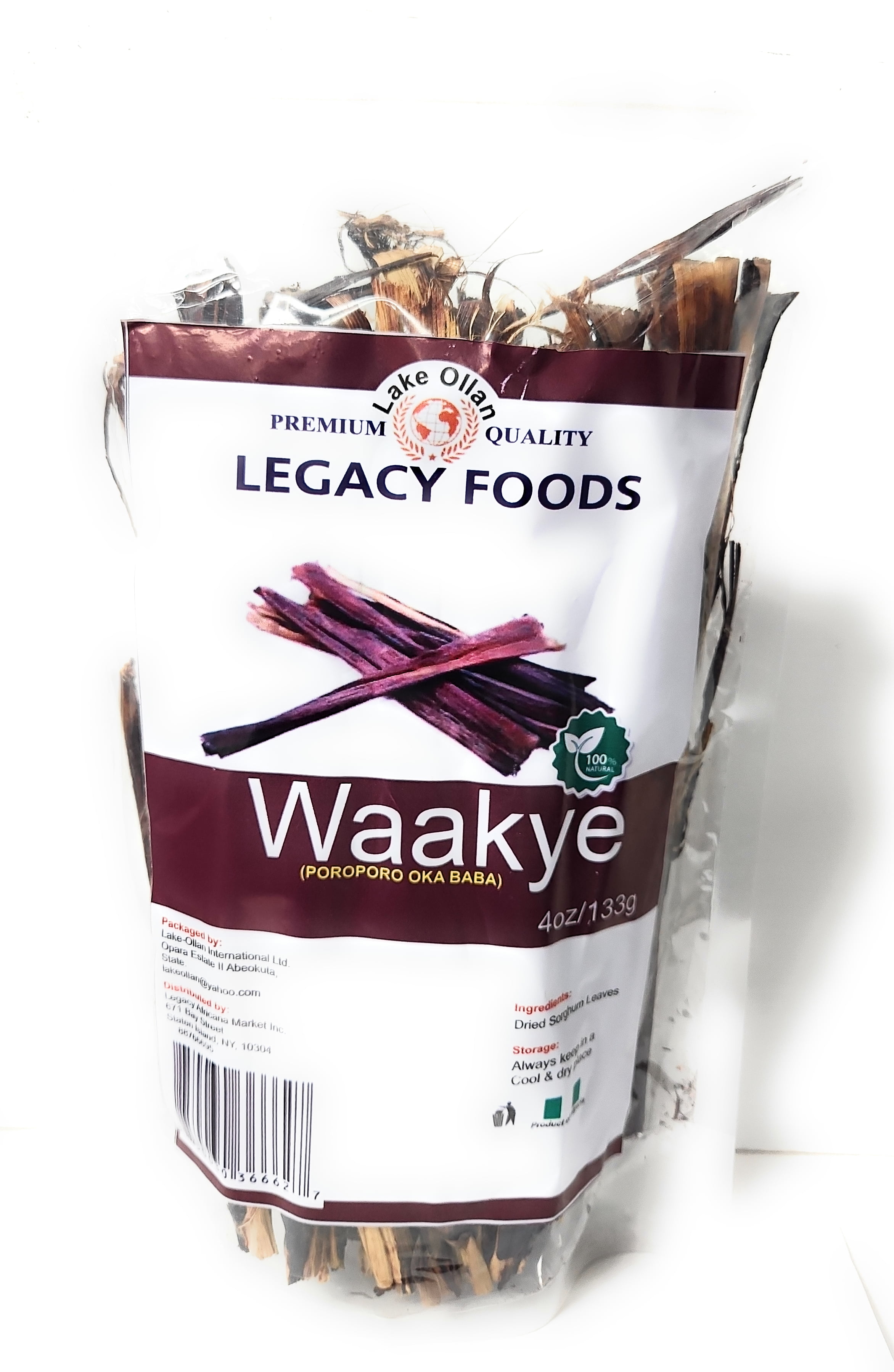 Waakye Leaves/ Poroporo Oka Baba (Dried Sorghum Leaves) 4oz. Product of ...