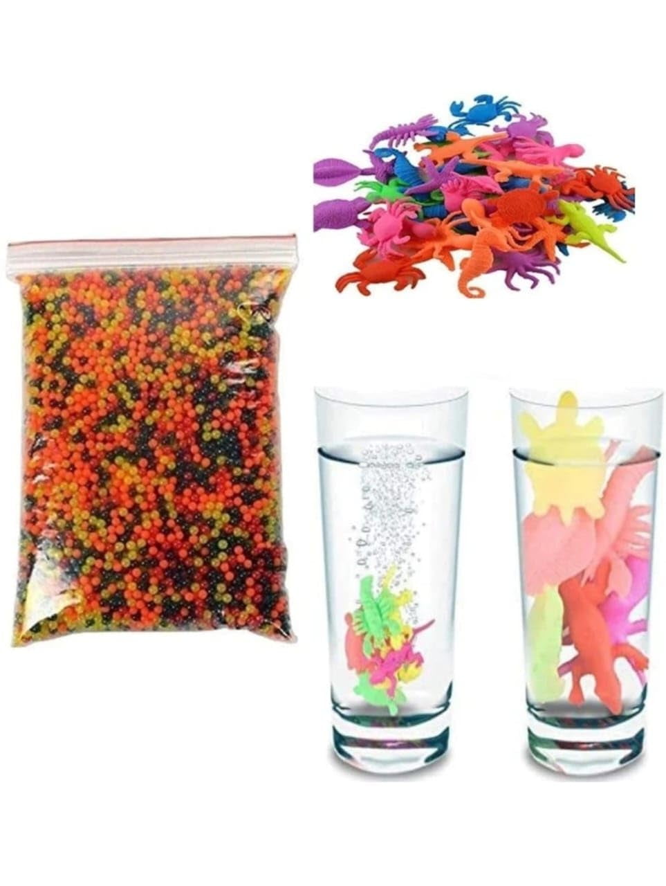 Waaome 2 in 1 3000 PCS Water Ball 30 Water Growing Animal Water Growing ...