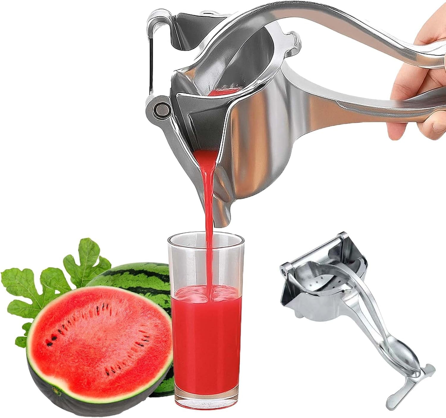 Waaoonne Juicer, Manual Citrus Juicer with 3 Sizes, Ergonomic V-Shaped Spout, Fast Juice ...