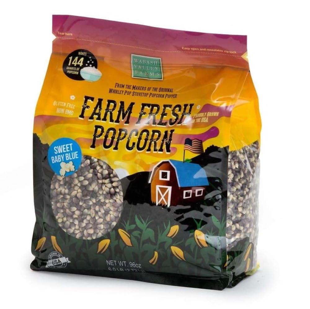 Wabash Valley Farms Popcorn Kernels - Delicious Baby Blue Corn, All ...