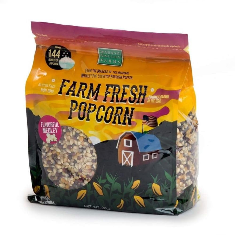 Wabash Valley Farms Popcorn Kernels - Flavorful Medley Kernels, Multi ...