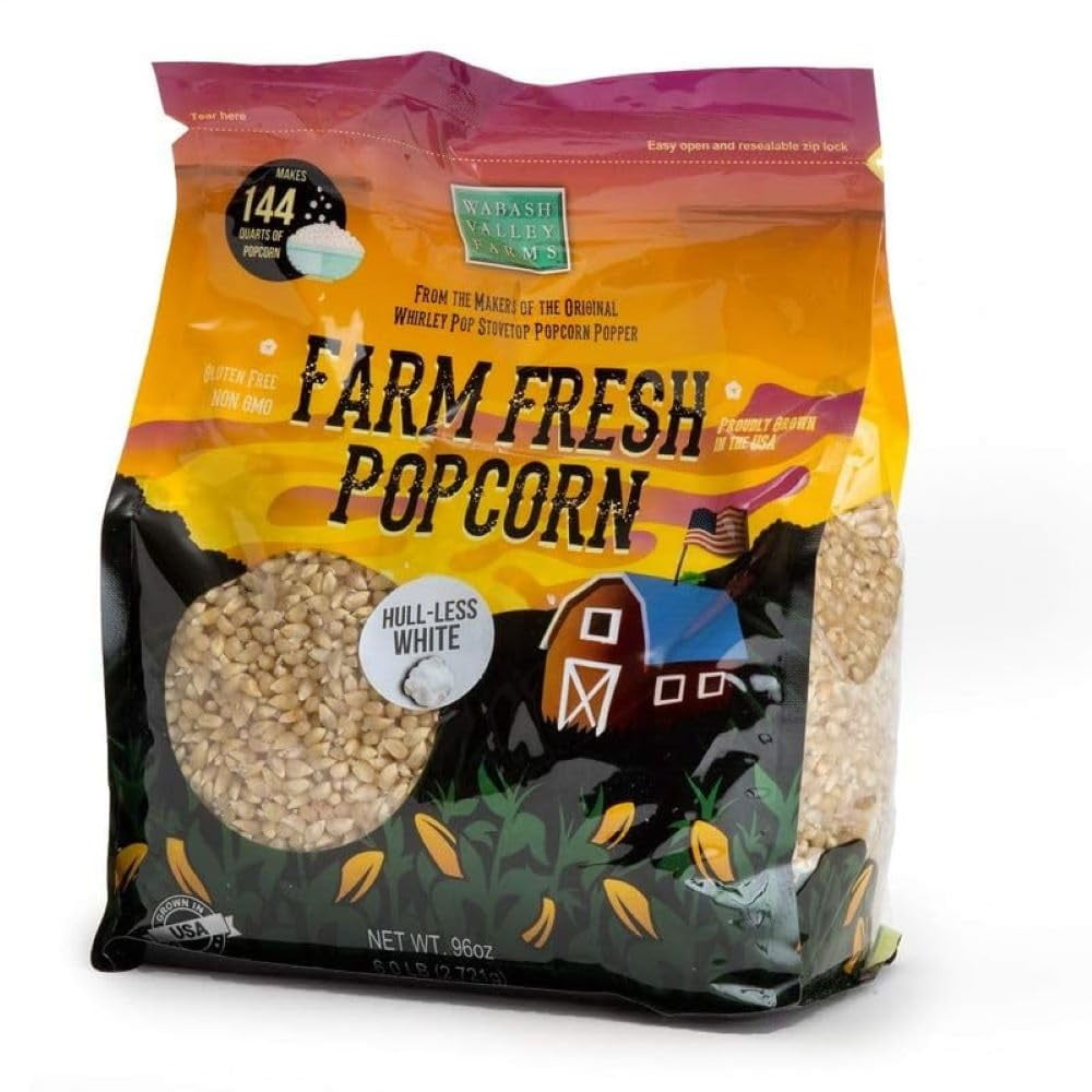 Wabash Valley Farms Popcorn Kernels - Hull-Less Baby White Popcorn ...