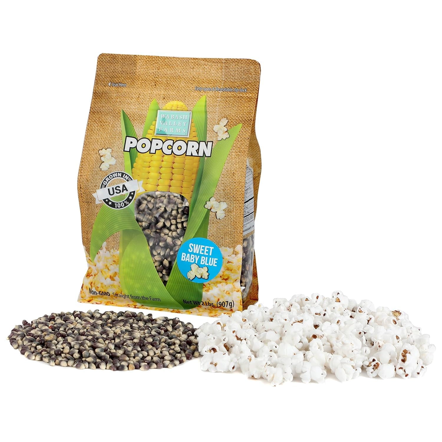 Wabash Valley Farms Popcorn Kernels - Sweet Baby Blue Kernels, Blue ...