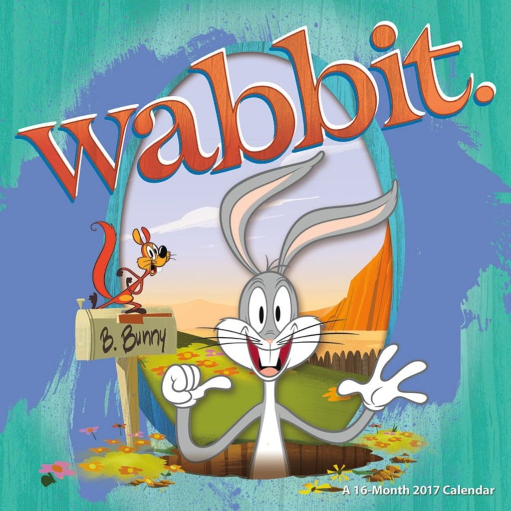 Wabbit Bugs Bunny 2017 16 Month Wall Calendar 12x12 - Walmart.com