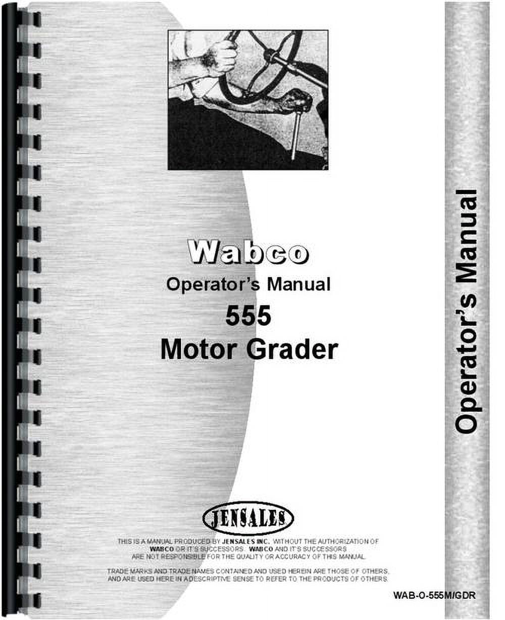Wabco 555 Grader Service Manual - Walmart.com