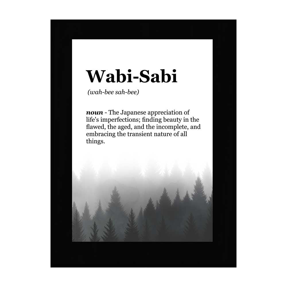 Wabi-Sabi Definition, Black Frame 8x10 Decorative Wall Plaque With ...