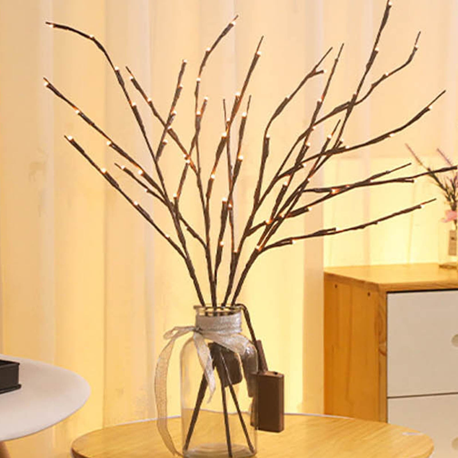WabiNook 30inch 20LED Lighted Branches Battery Operated Warm White Led ...