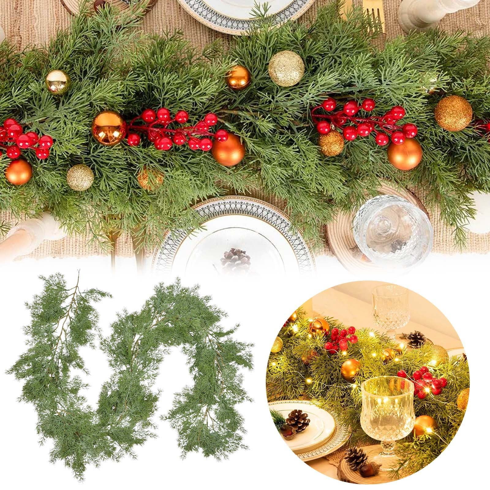 WabiNook 72in Faux Cedar Garland Realistic Extra Full Cedar Christmas ...