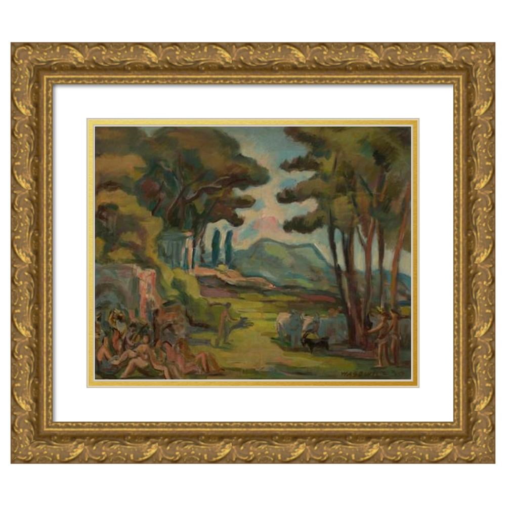 Wacław Wąsowicz 14x12 Gold Ornate Wood Frame and Double Matted Museum ...