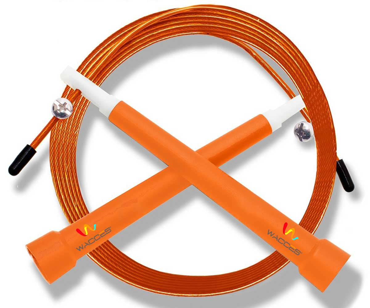 Wacces Deluxe Adjustable Double Unders Speed Jump Rope - Orange ...