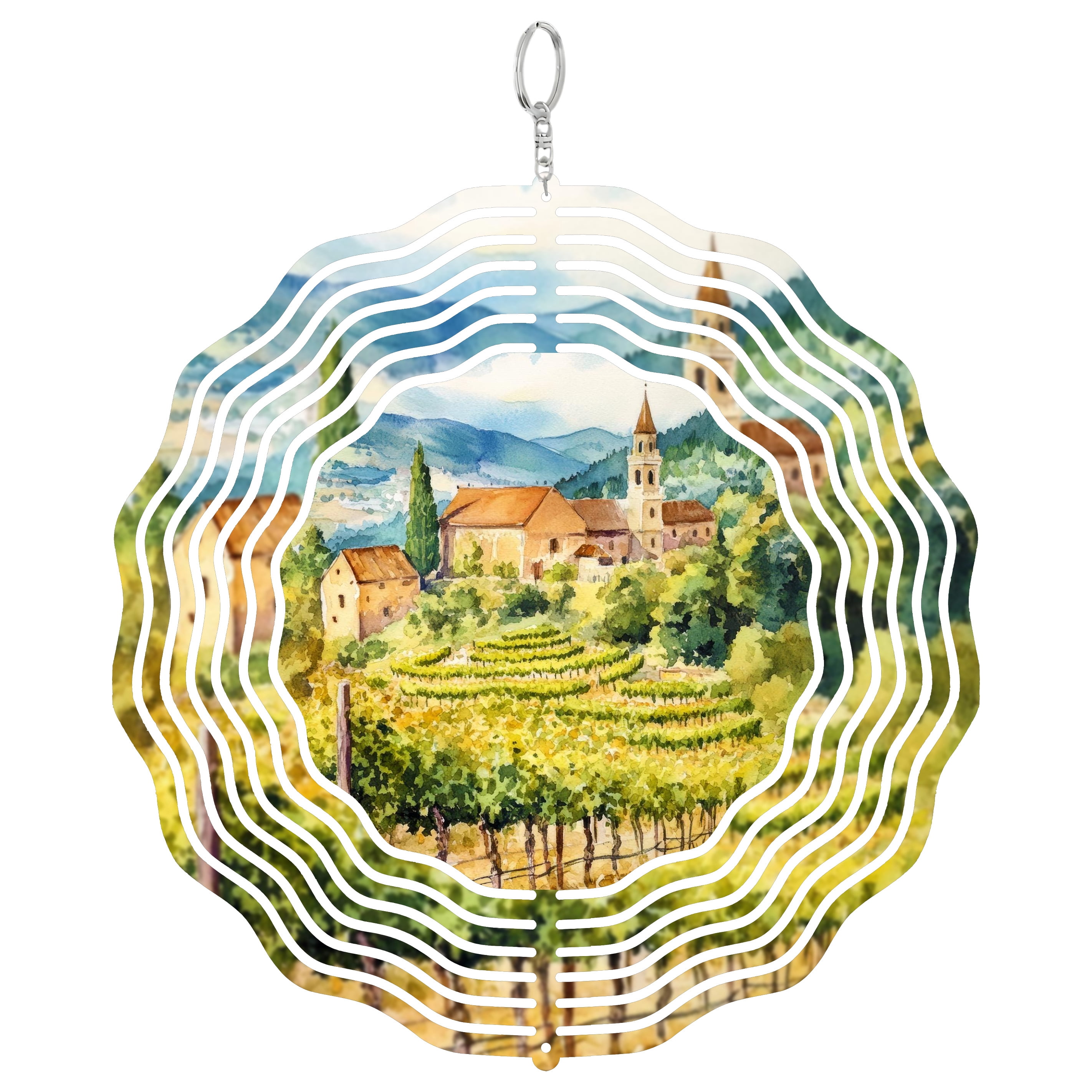 Wachau Valley Wind Spinner, Kinetic 3D Danube River Yard Art Outdoor ...