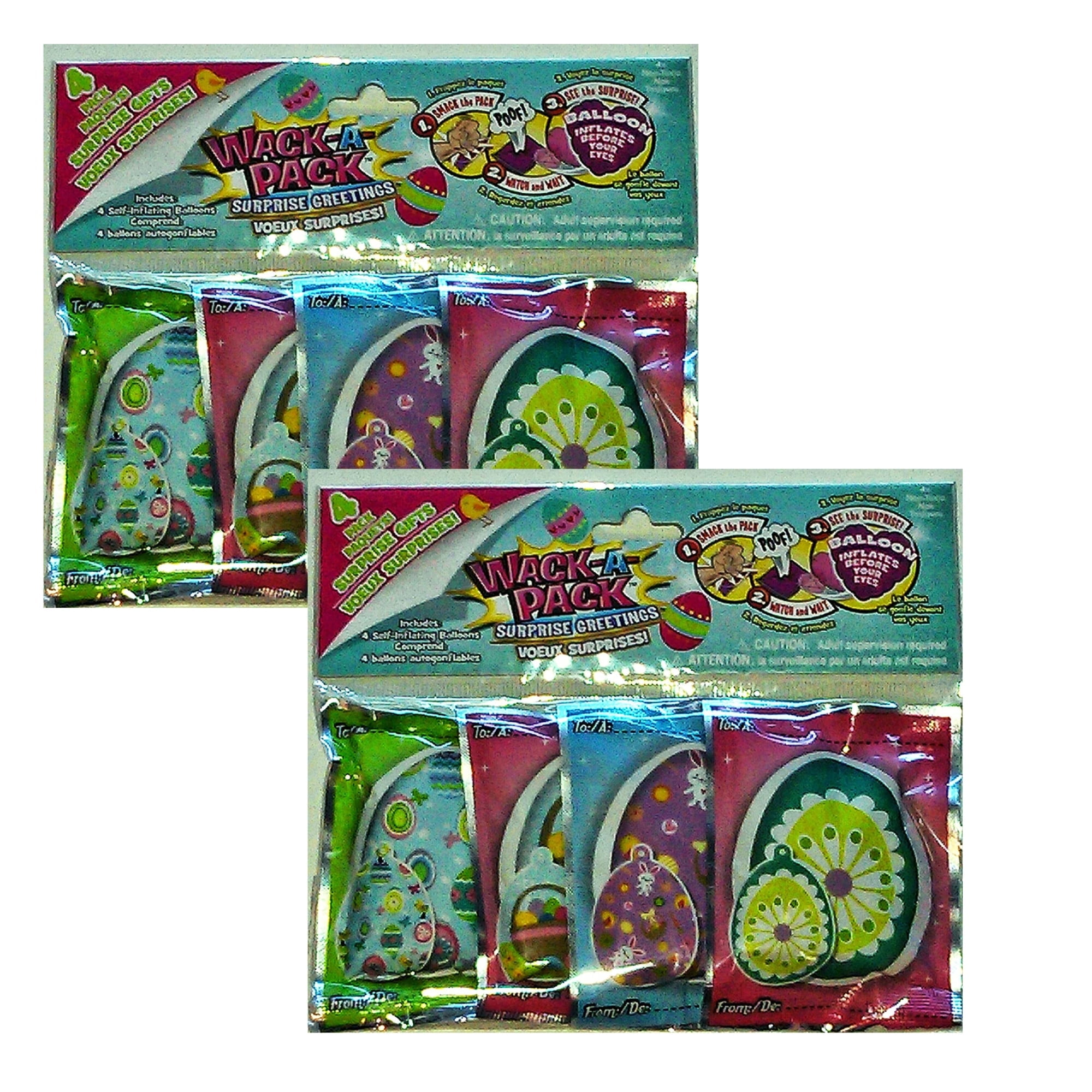 Wack-A-Pack Self Inflating Easter Egg Foil Balloons, Assorted Eggs ...