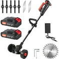Wacker Battery Powered, Eater Cordless String Trimmer Edger with Wheels ...