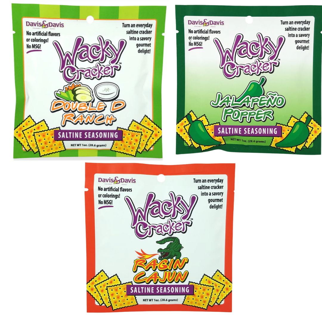 Wacky Cracker Seasoning Variety 3 Pack (Jalapeno Popper, Ragin Cajun ...