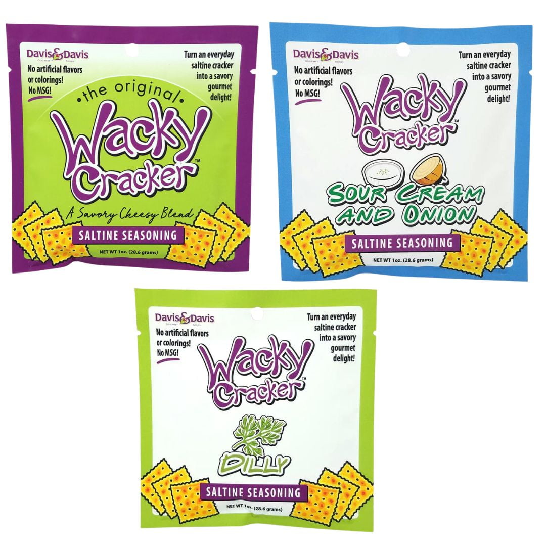 Wacky Cracker Seasoning Variety 3 Pack (Sour Cream & Onion, Dilly ...