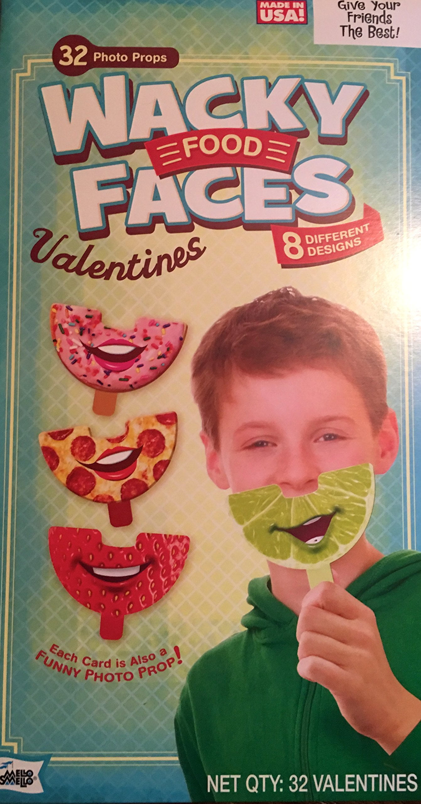 Wacky Food Faces 32 Photo Prop Valentines - Walmart.com