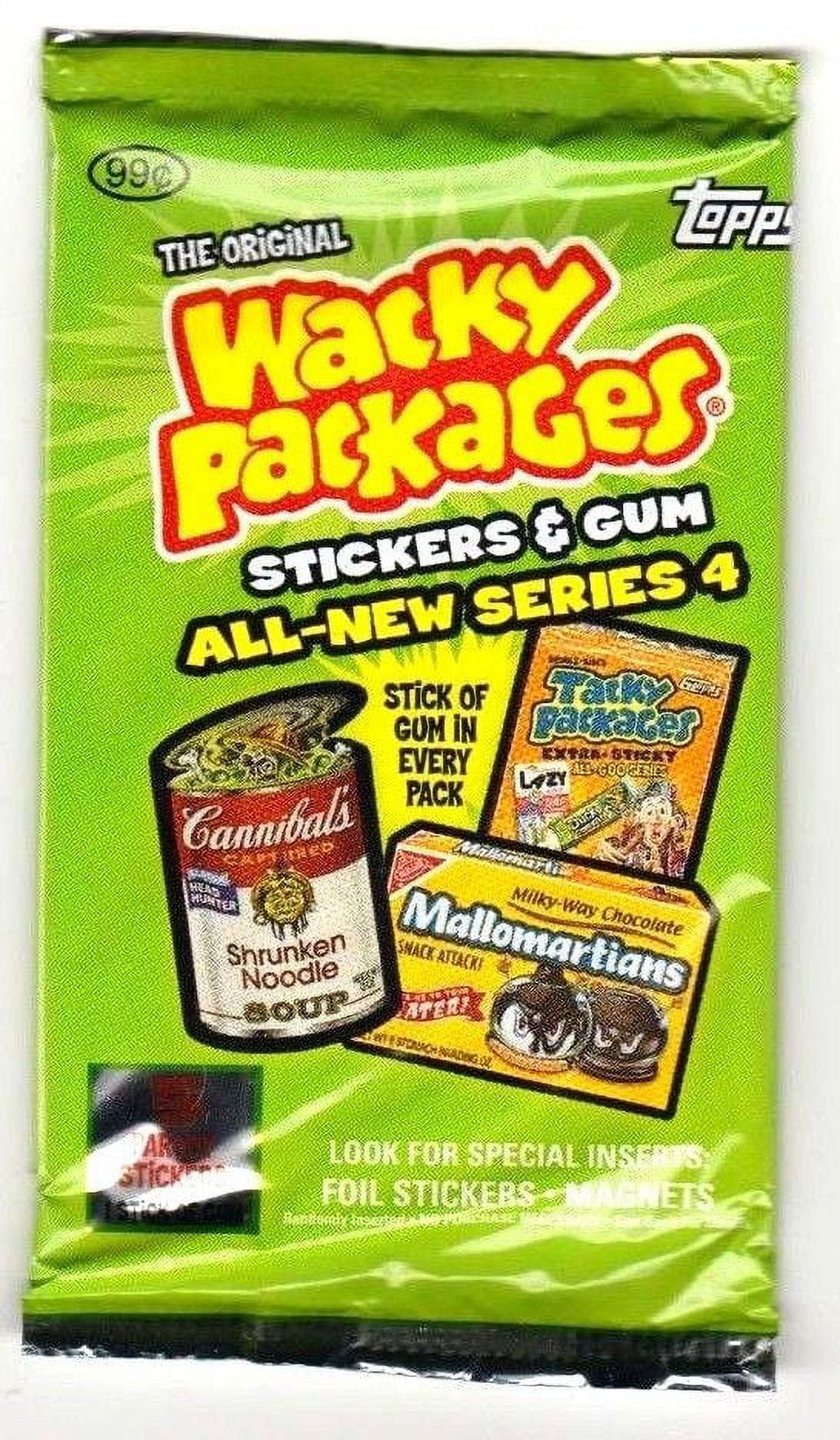 Wacky Packages All New Series 4 Sticker Pack - Walmart.com