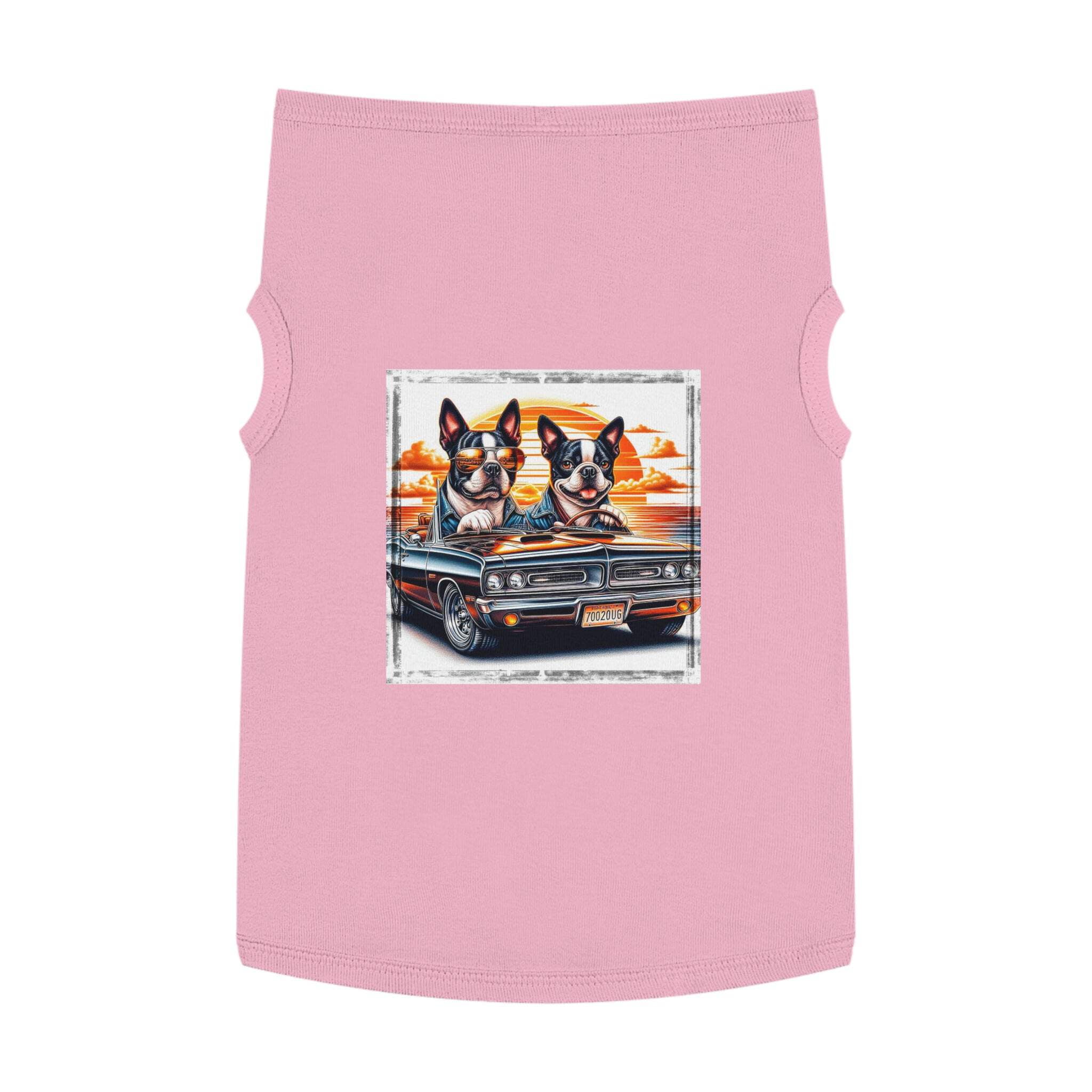 Pet Tank Top - Wacky Boston Terrier Friends Driving Design - Walmart.com