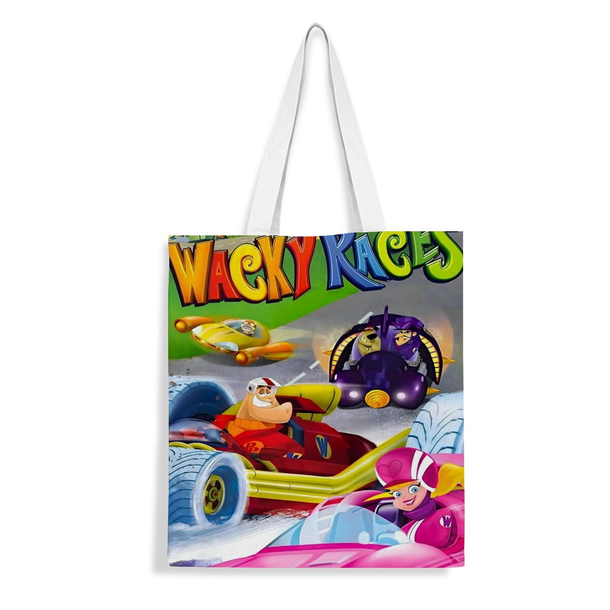 Wacky Races-theme canvas Tote Bag for Women Aesthetic Shopping Grocery ...