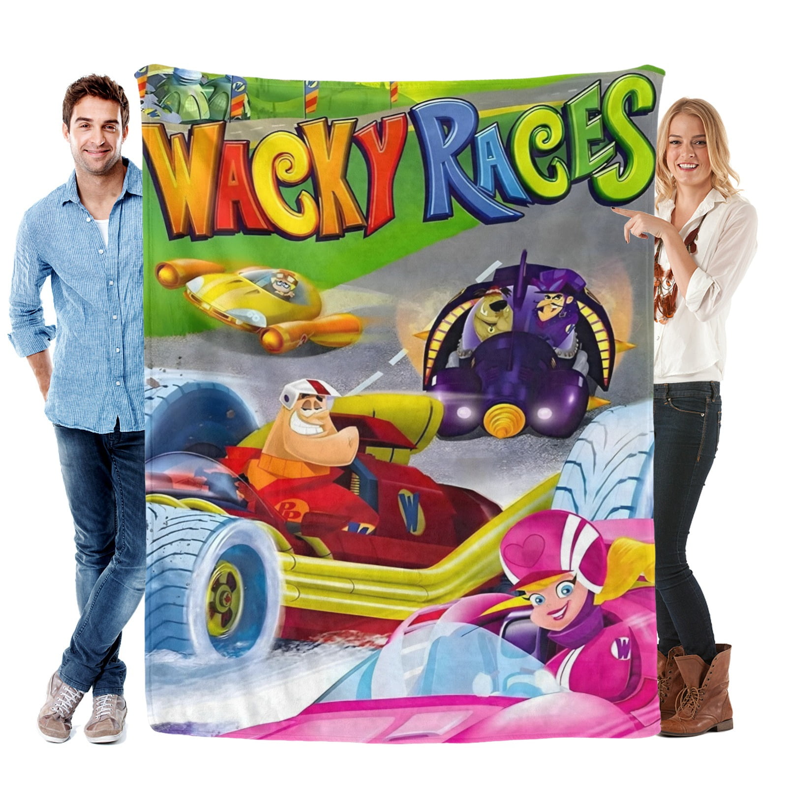 Wacky Races-themed Pals Plush Throw Blanket Gifts for Fans Girls Boys ...