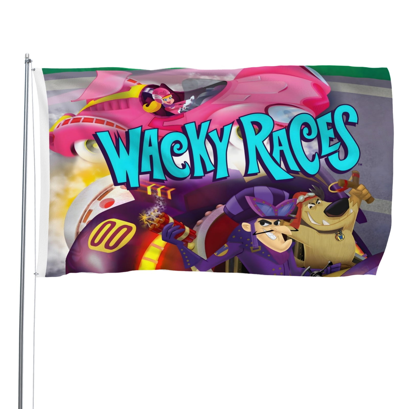 Wacky Races-themed Printed Flag Perfect gift for fans, friends, and ...