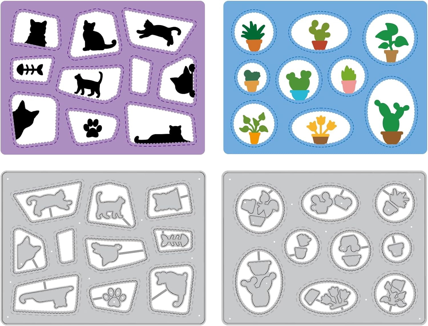 Wacky Windows Background Cut Dies Fun Animal and Plant Windows Cutting ...