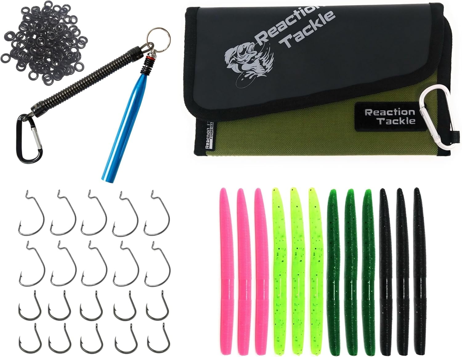 Wacky Worm Tool Wacky O-Rings for Wacky Rigging Soft Plastic Worms or ...