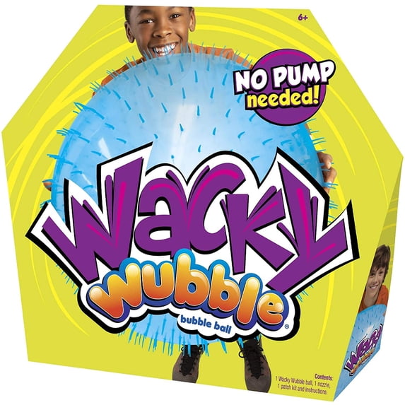Wacky Wubble Bouncy Blue Bubble Ball, No Pump Needed, Play Indoor ...