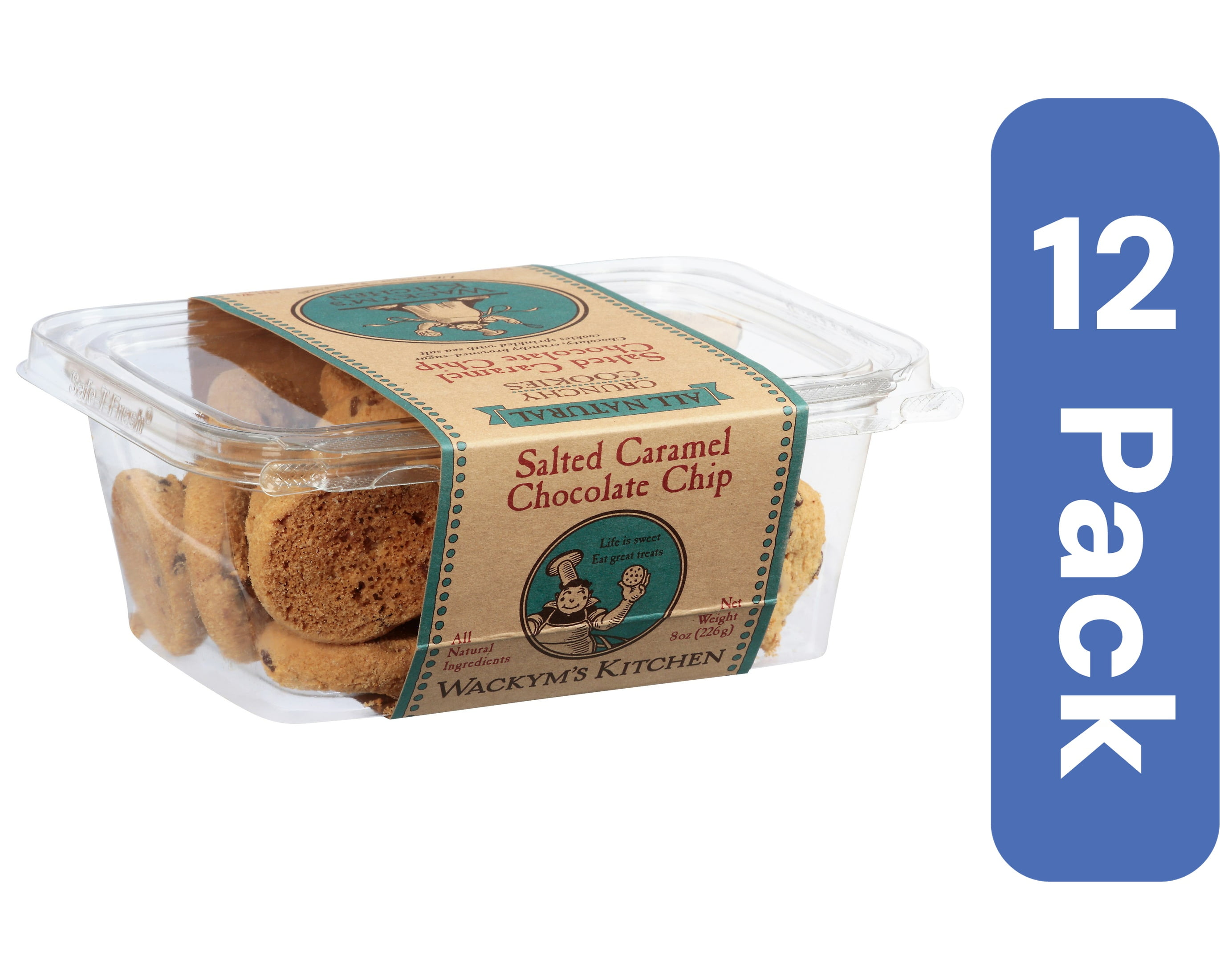 Wackym's Kitchen Chocolate Chip Caramel Cookies 8 oz (Pack of 12 ...