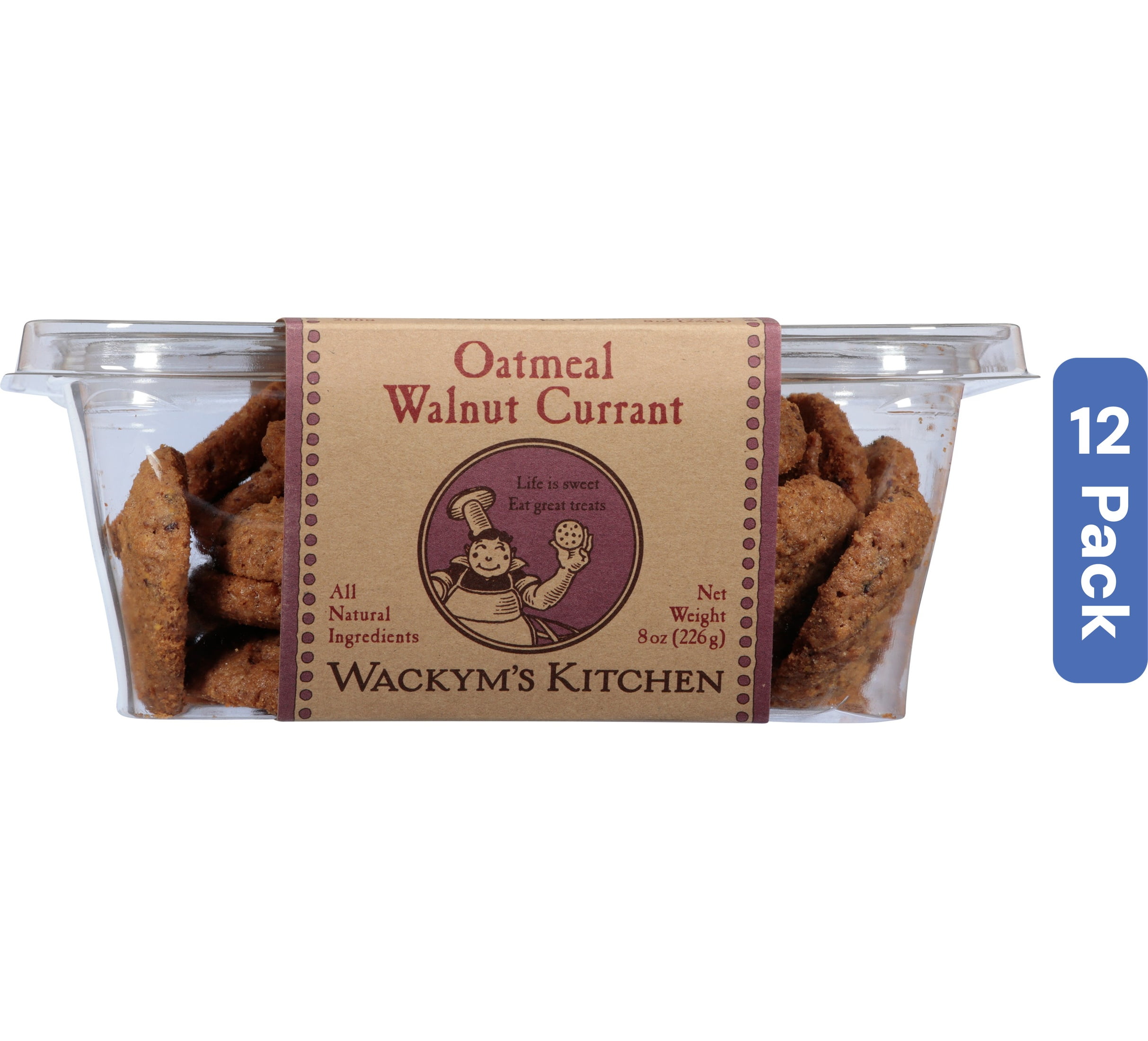 Wackym's Kitchen Oatmeal Walnut Cookies 8 oz (Pack of 12) - Walmart.com
