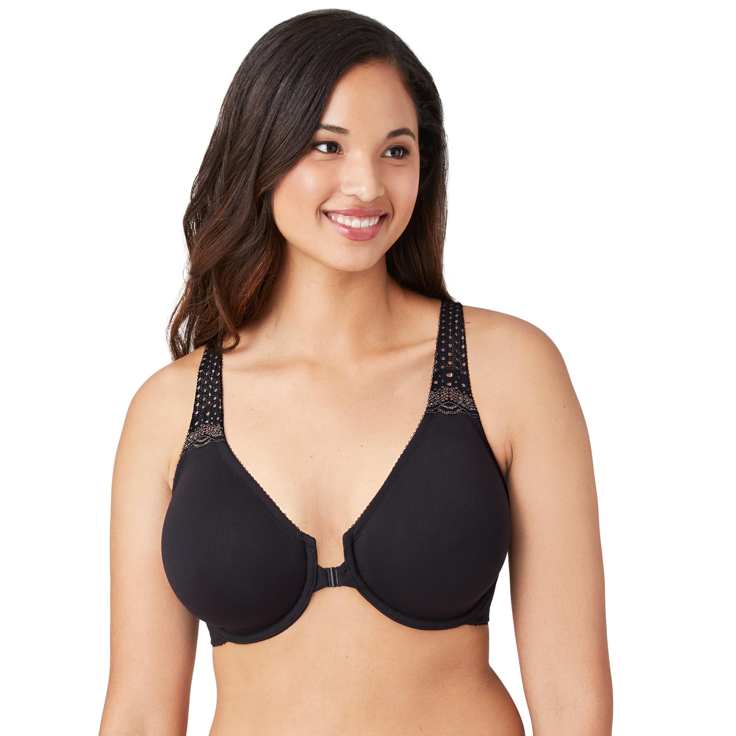 Wacoal Women's Soft Embrace Front Close Bra, Black, 32C - Walmart.com