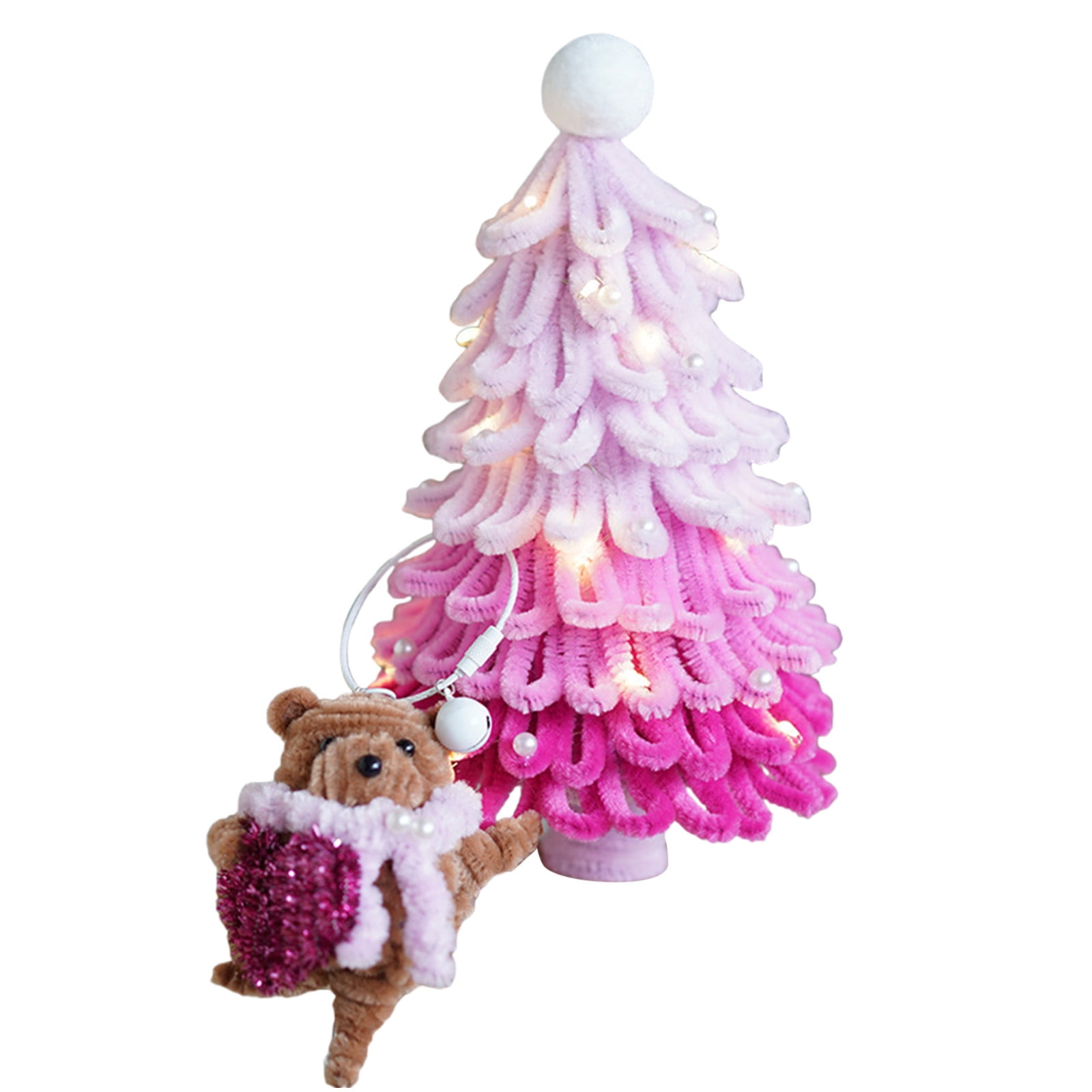 Wadada 1 Set DIY Christmas Crochet Kit Crocheting Starter Kits Xmas Tree Craft Kniting Kit ...