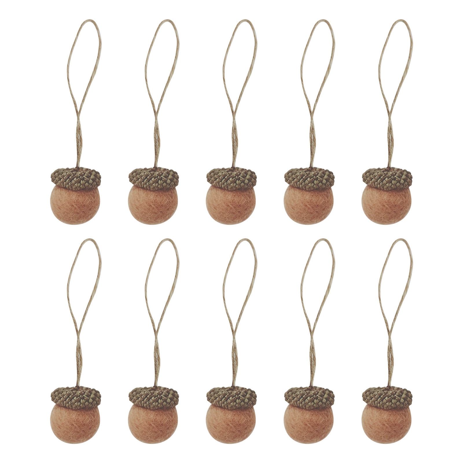 Wadada 10 Pieces Thanksgiving Felt Acorn Ornaments Wool Felted Acorn ...