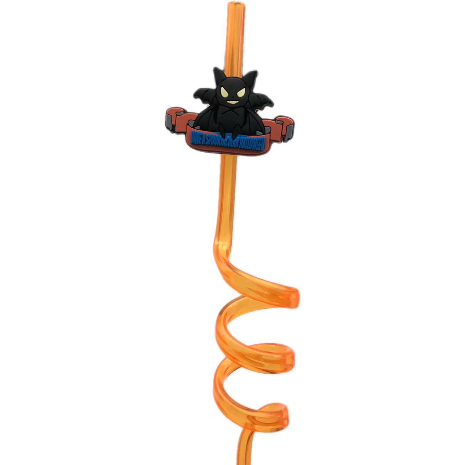 Wadada 10PCS Halloween Party Favors Crazy Straws, Bat Pumpkin Skull ...
