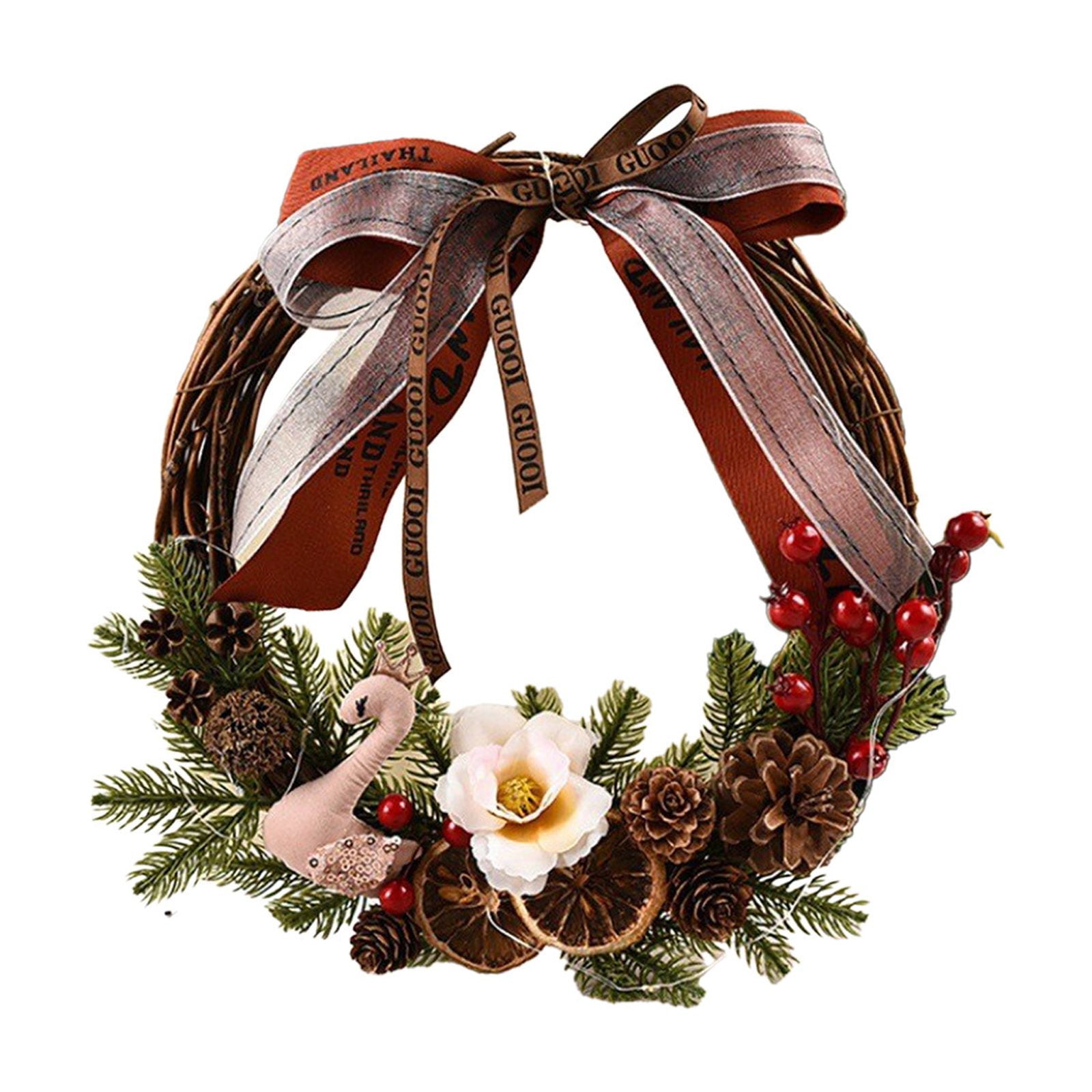 Wadada 12 Inch Christmas Wreath Pine Wreath Christmas Wreaths for Front ...
