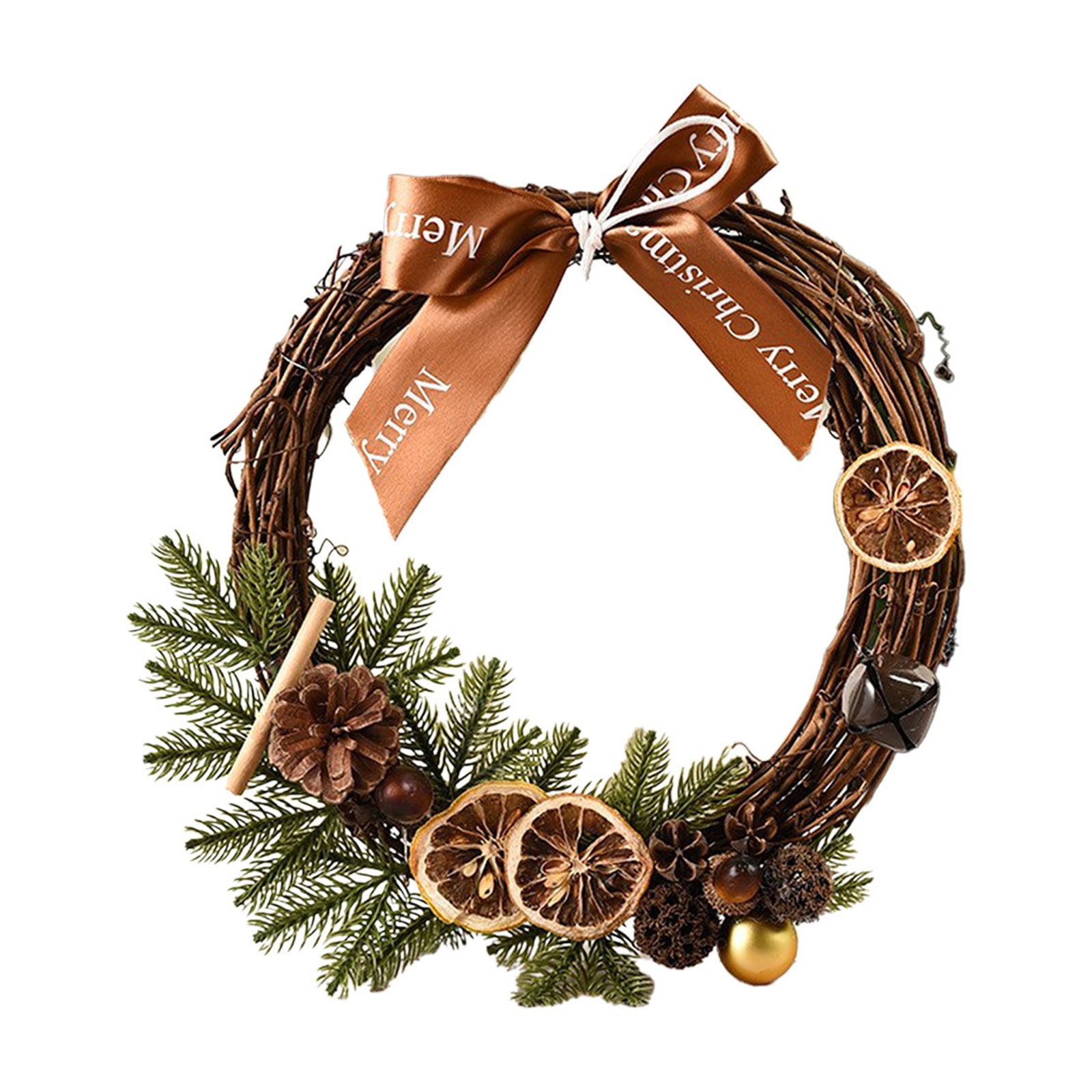 Wadada 12 Inch Christmas Wreath Pine Wreath Christmas Wreaths for Front ...