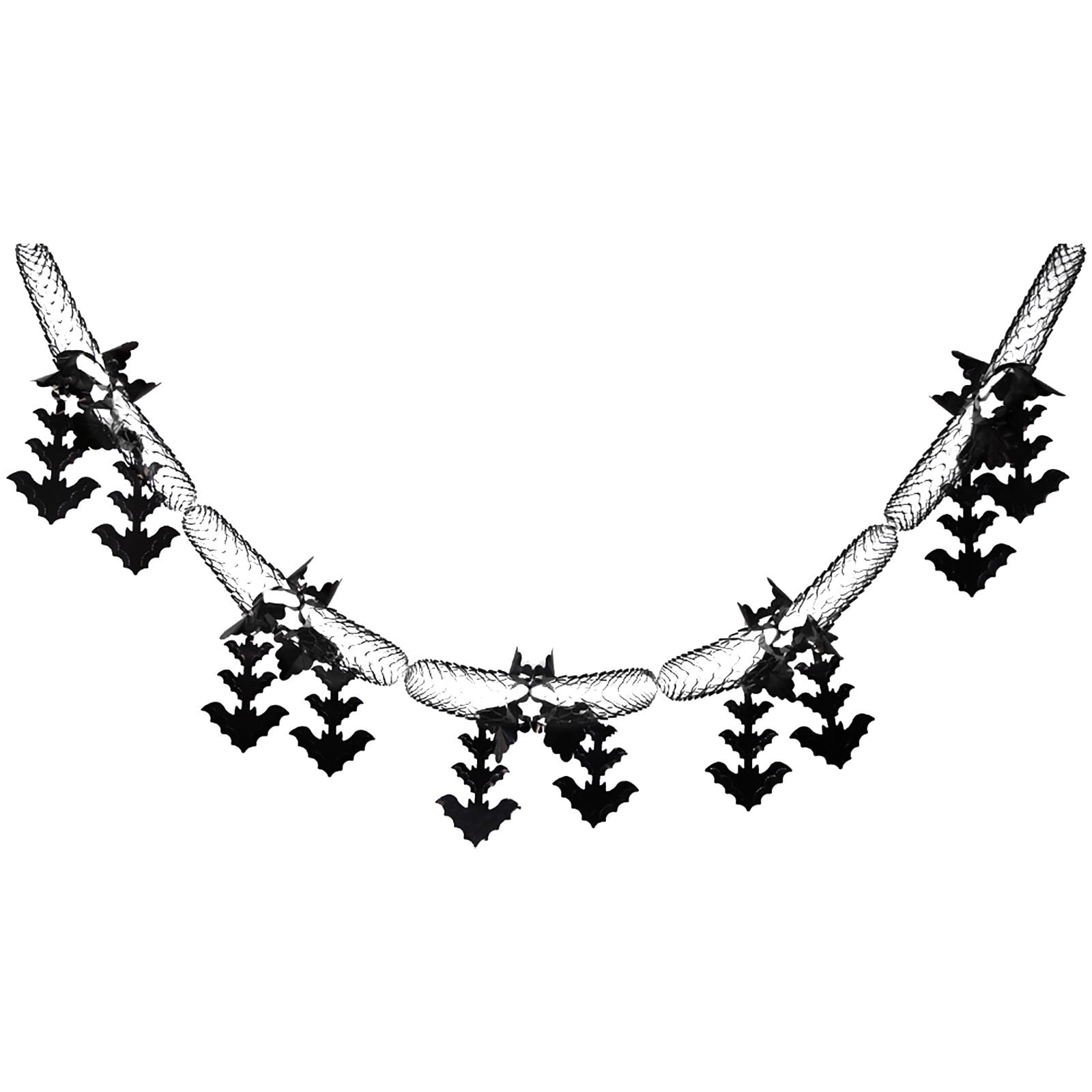 Wadada 1PCS Halloween Decorations Black Glittery Bat Banner Spider ...