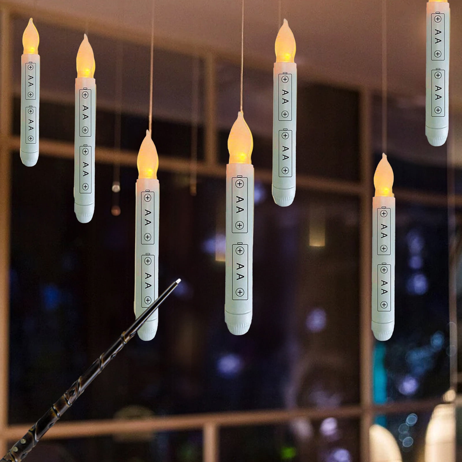 Wadada 2.5 Inches LED Battery Operated Taper Candles, Flickering ...