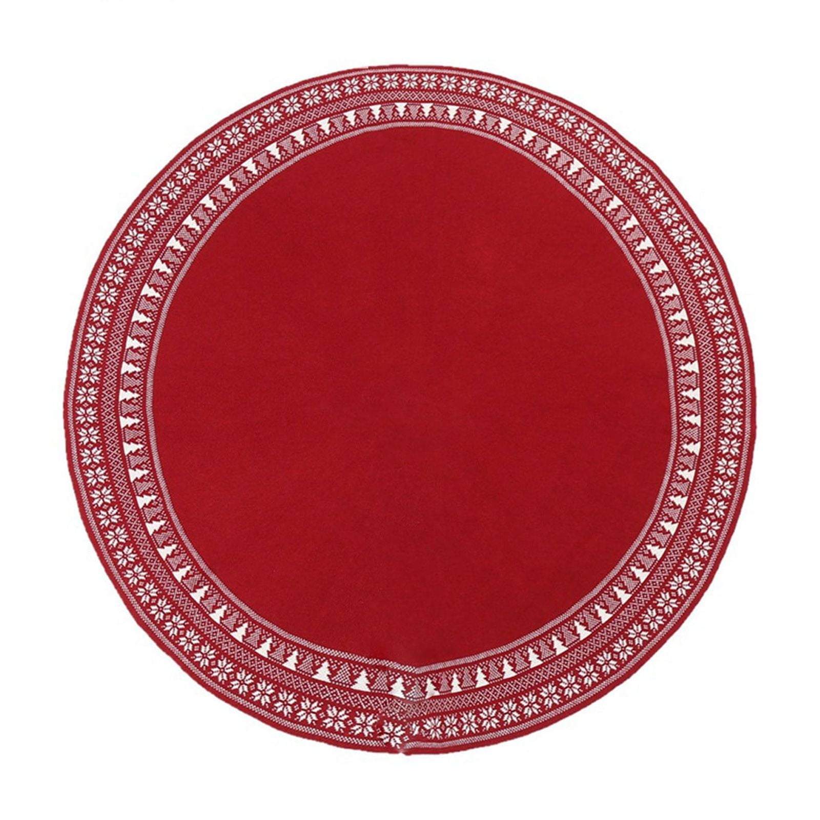 Wadada 24 inch red Knitted Christmas Tree Skirt: Small Thick Cable Knit ...