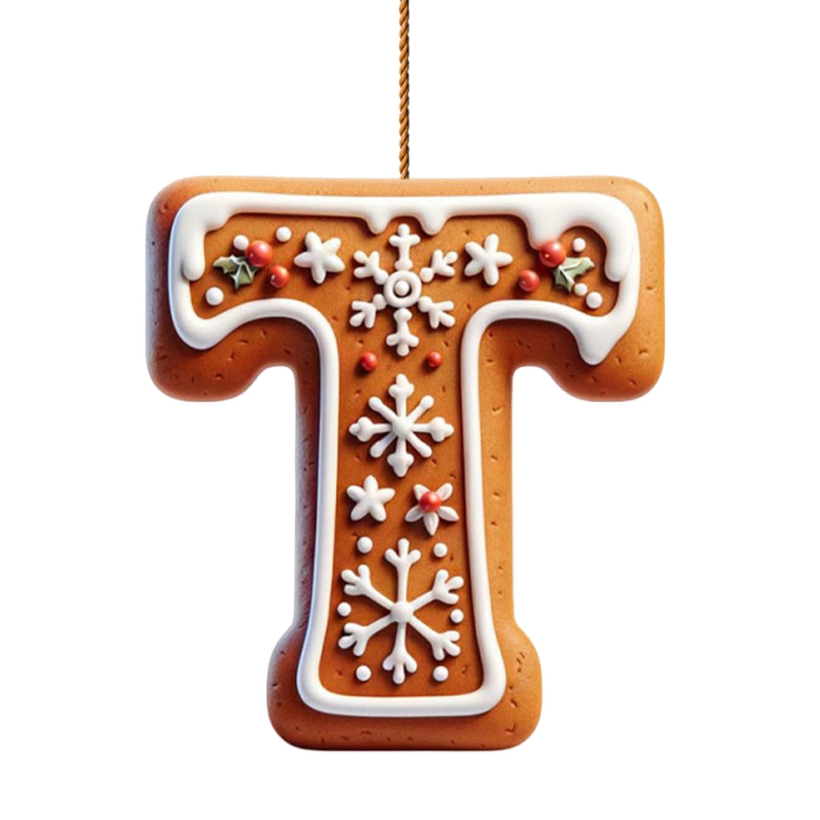 Wadada 26 Gingerbread Alphabet Ornaments for Christmas Tree Candy Cane ...
