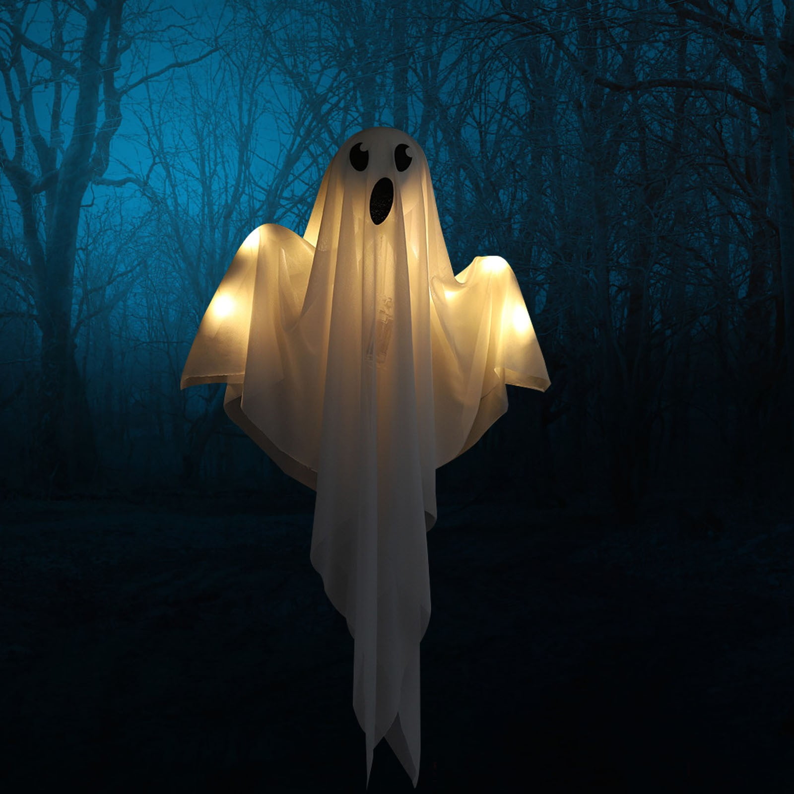 Wadada 27" Halloween Light-up Hanging Ghost, Flying Ghost with Glowing ...