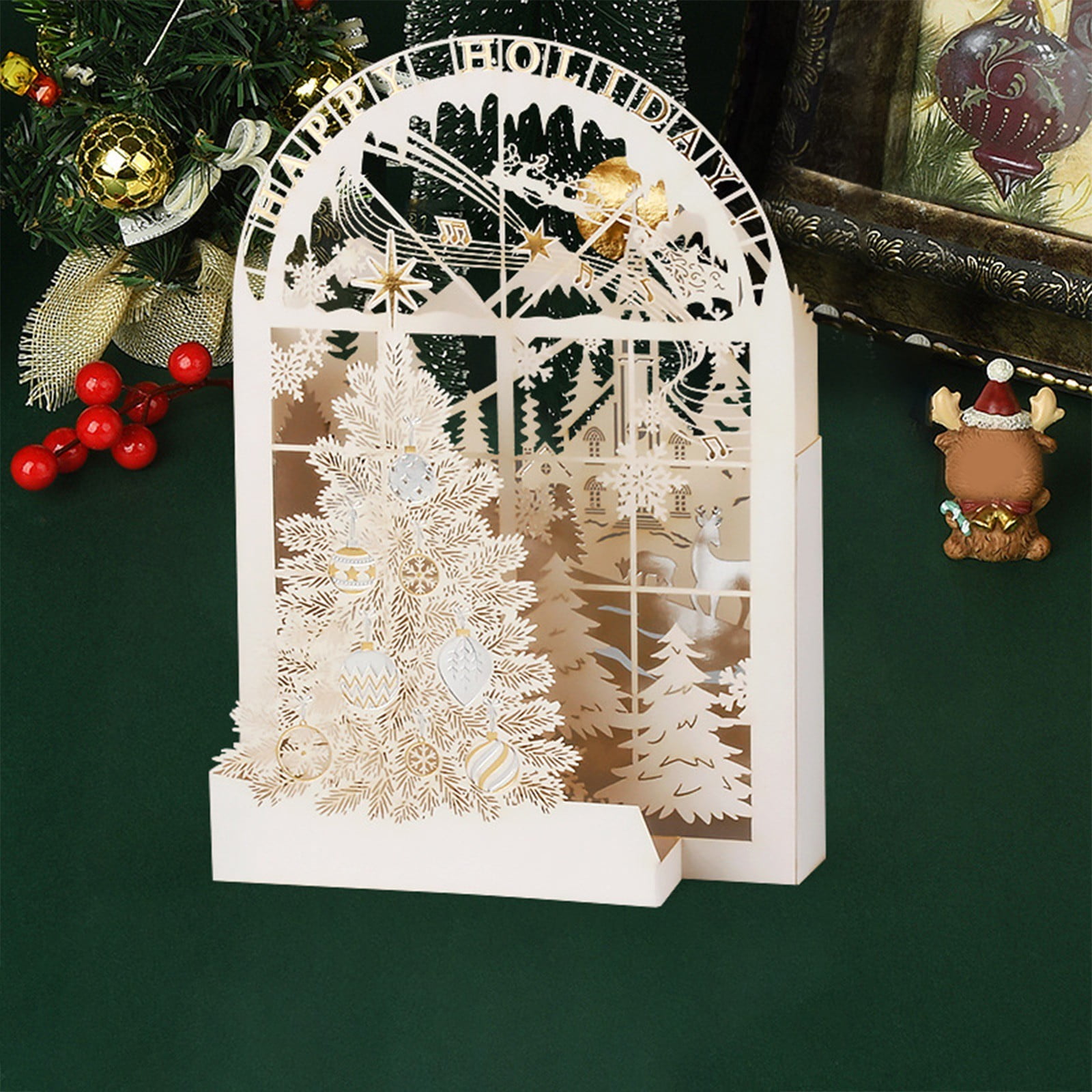 Wadada 3D Christmas Cards, Pop Up Greeting Cards with Envelopes Holiday ...