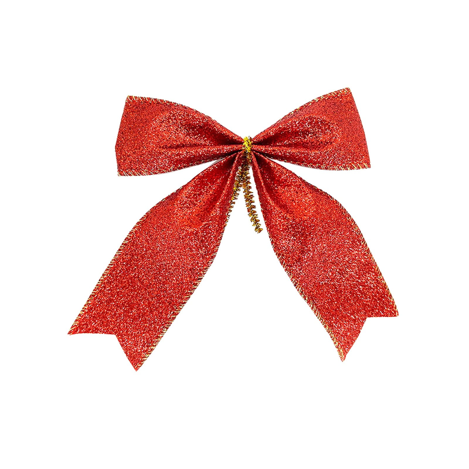 Wadada 4.7 Inches Christmas Glitter Bow Small Christmas Tree Bows ...