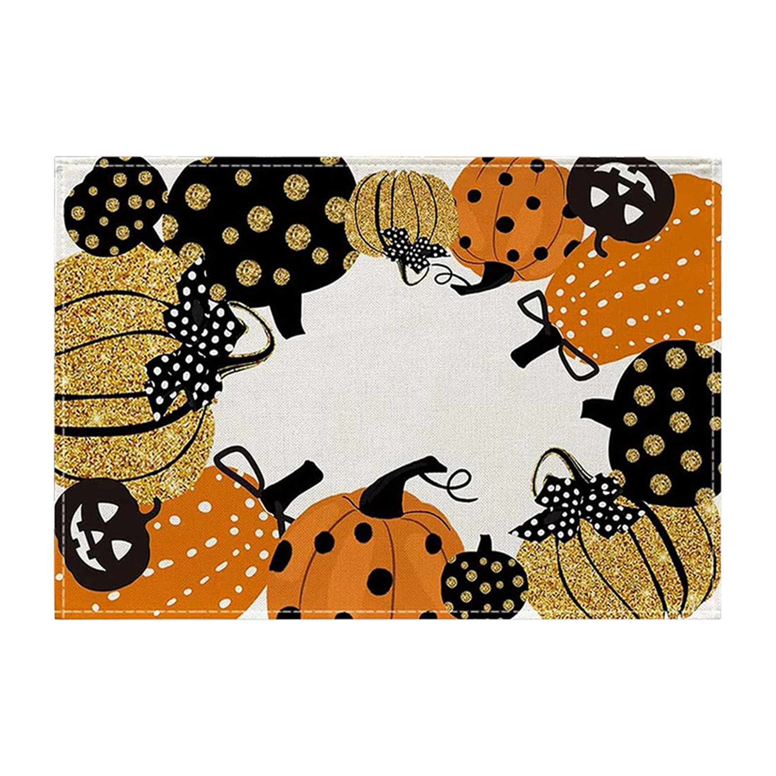 Wadada 4 Pcs Halloween Pumpkin Placemats 12 x 17 Inches Fall Pumpkin ...