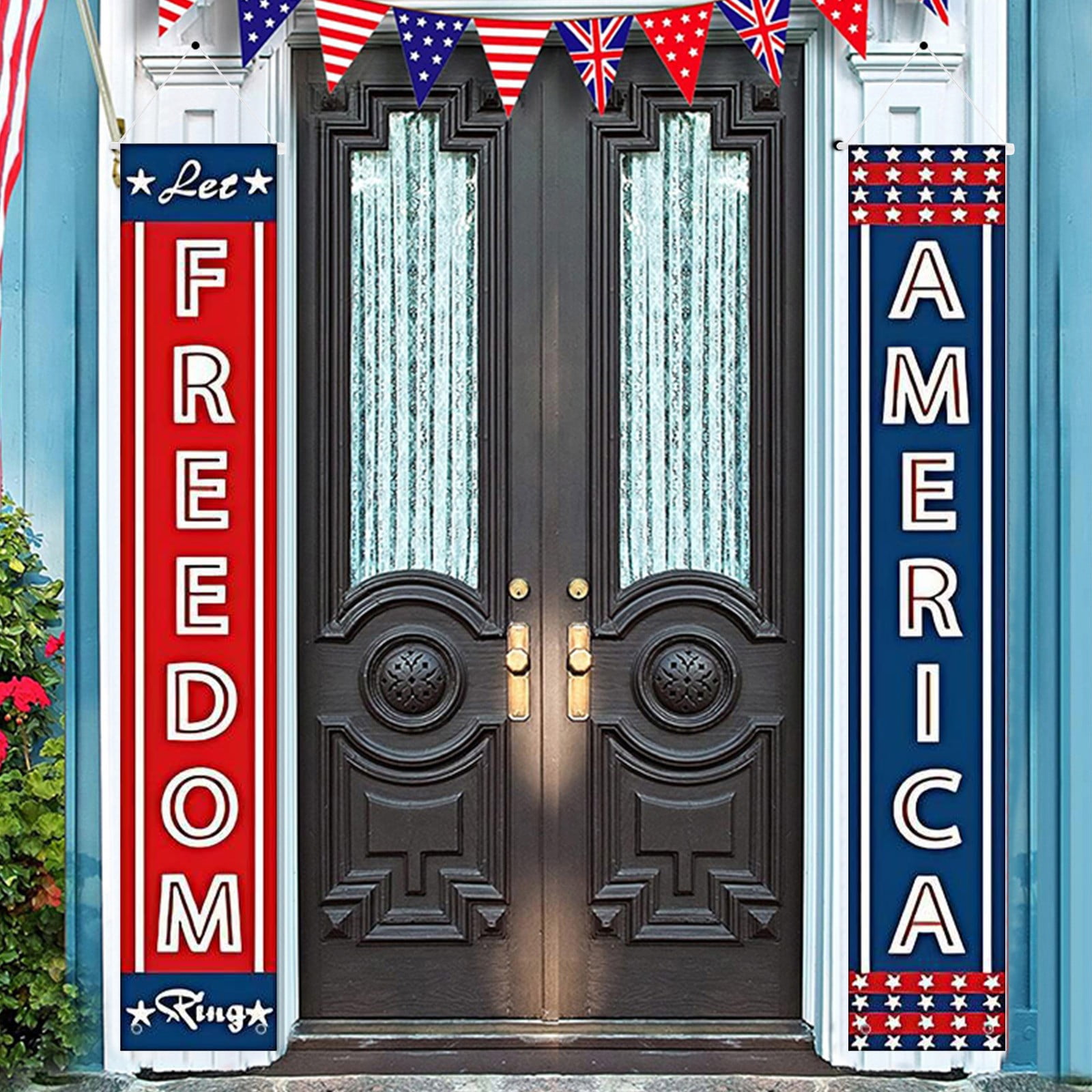 Wadada 4th of July Decorations Hanging American Flag Banners, Stars and ...