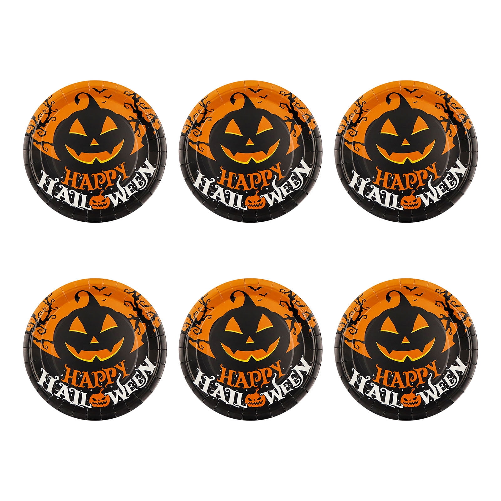 Wadada 6 Pcs Halloween Paper Plates, Halloween Party Plates Halloween ...