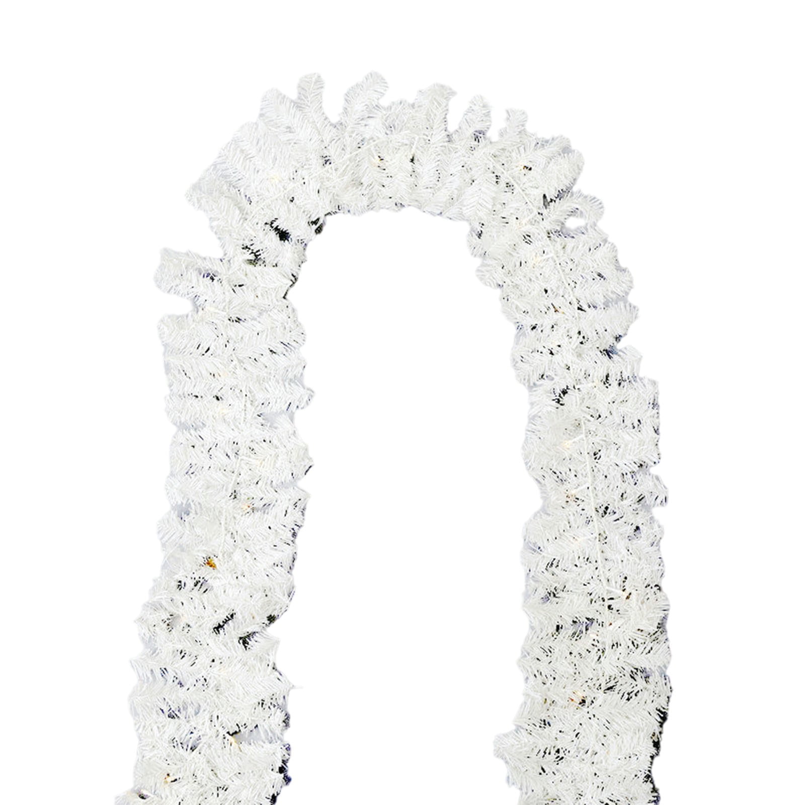 Wadada 9 ft Christmas Snowy Flocked Garland White Flocked Spruce ...