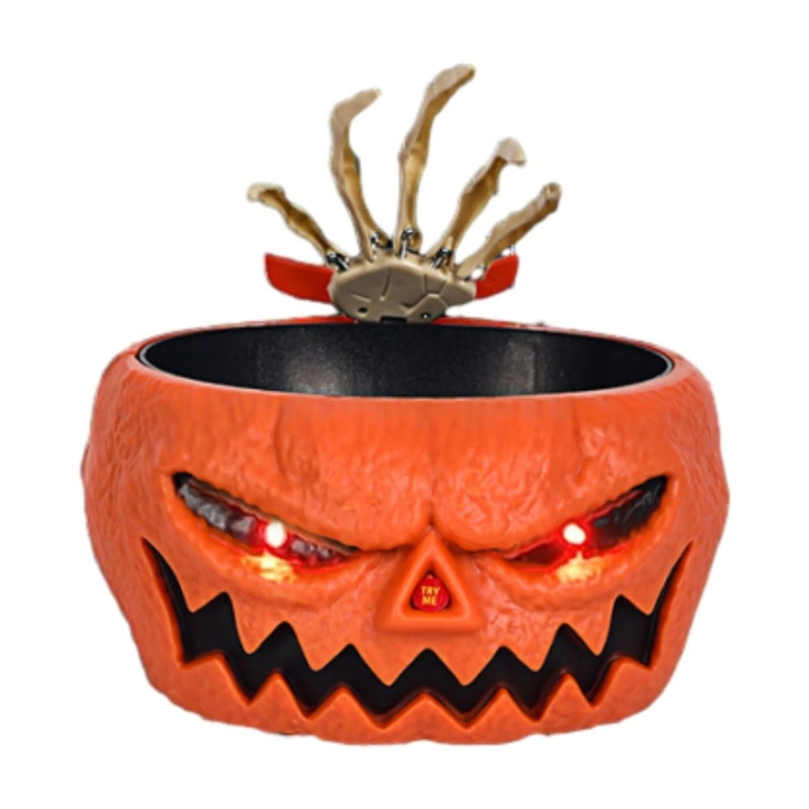 Wadada Animated Halloween Skull Bowl, Halloween Pumpkin Candy Bowl Dish ...