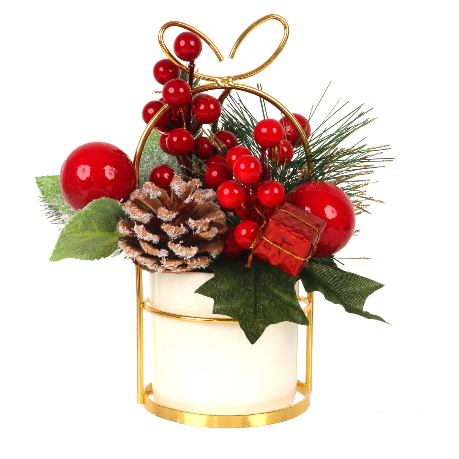 Wadada Artificial Christmas Flowers with Christmas Packing The Cylinder ...